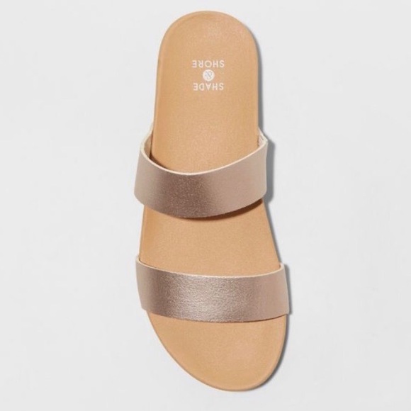 Shade & Shore | Shoes | Shade Shore Rose Gold Dedra Slide Sandals Nwt ...